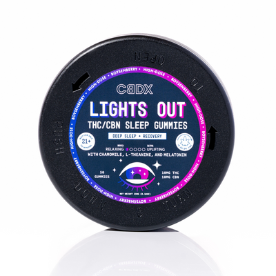 Lights Out THC Sleep Gummies with CBN – Cane Sugar | CBDX – CBDX.com